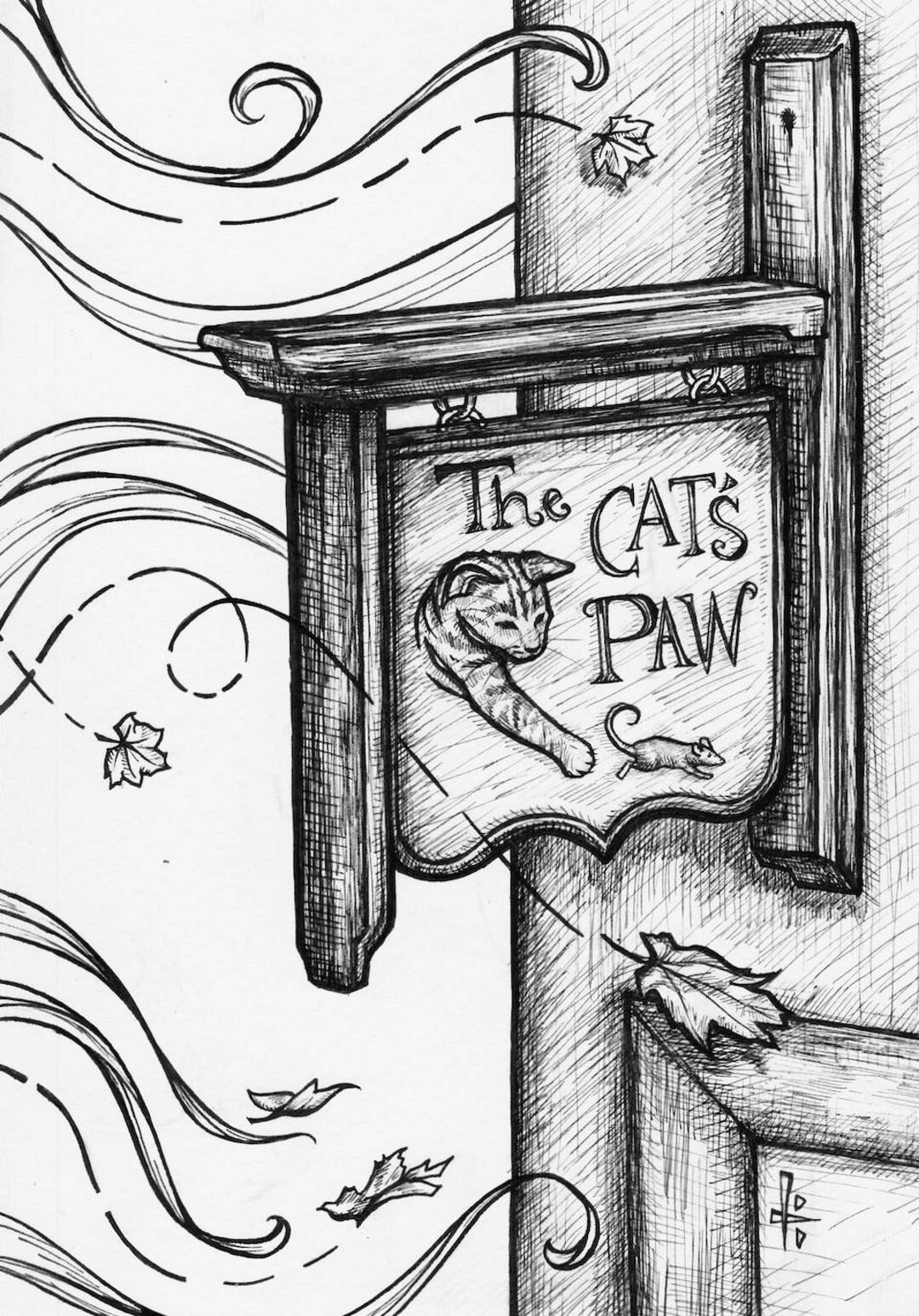 Squeak Pen and Ink Drawing Black and White Illustration Art Print - Etsy