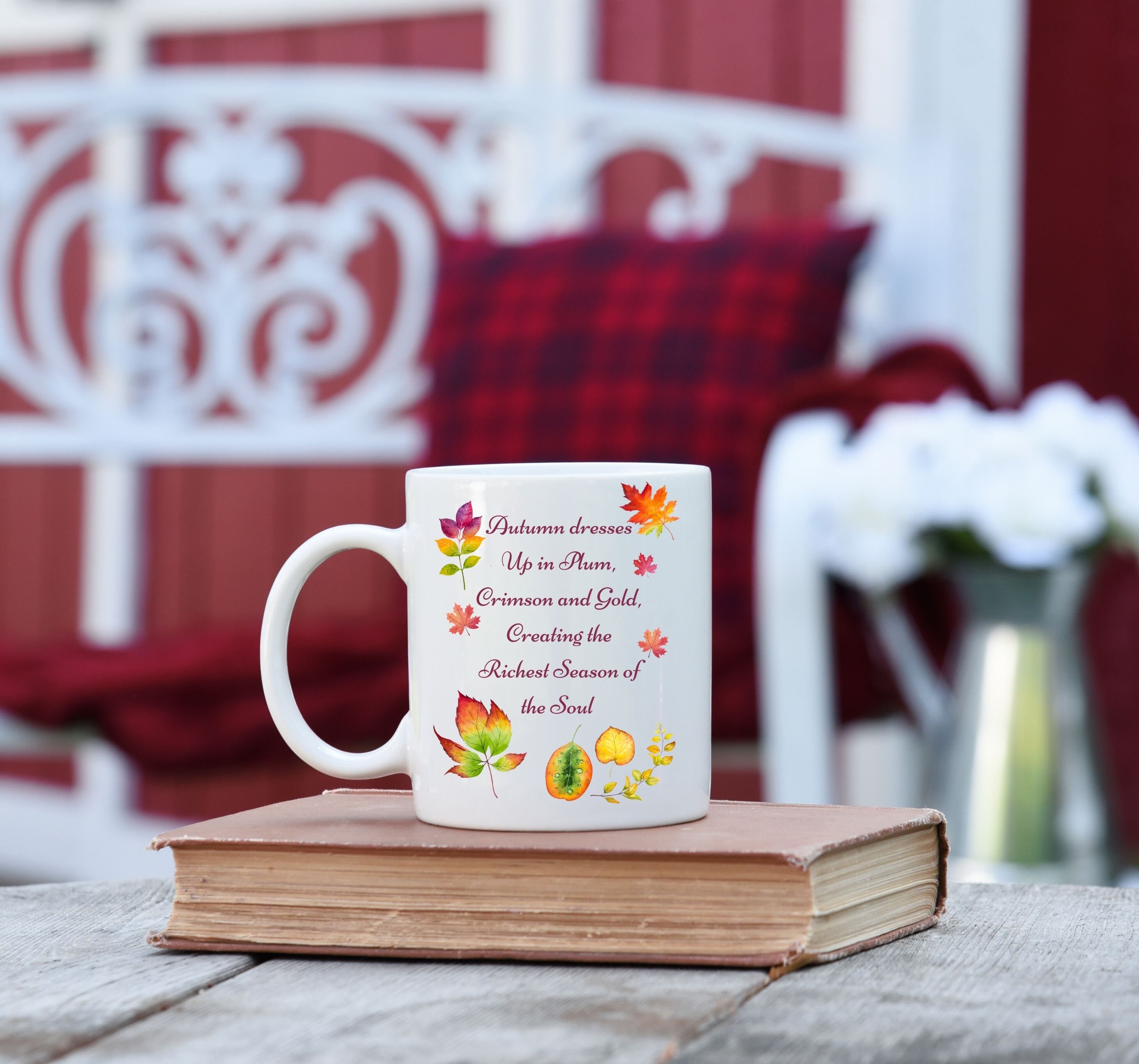 Fall Mug | Inspiring Quote About Autumn | Seasonal Mug | Modern Coffee ...