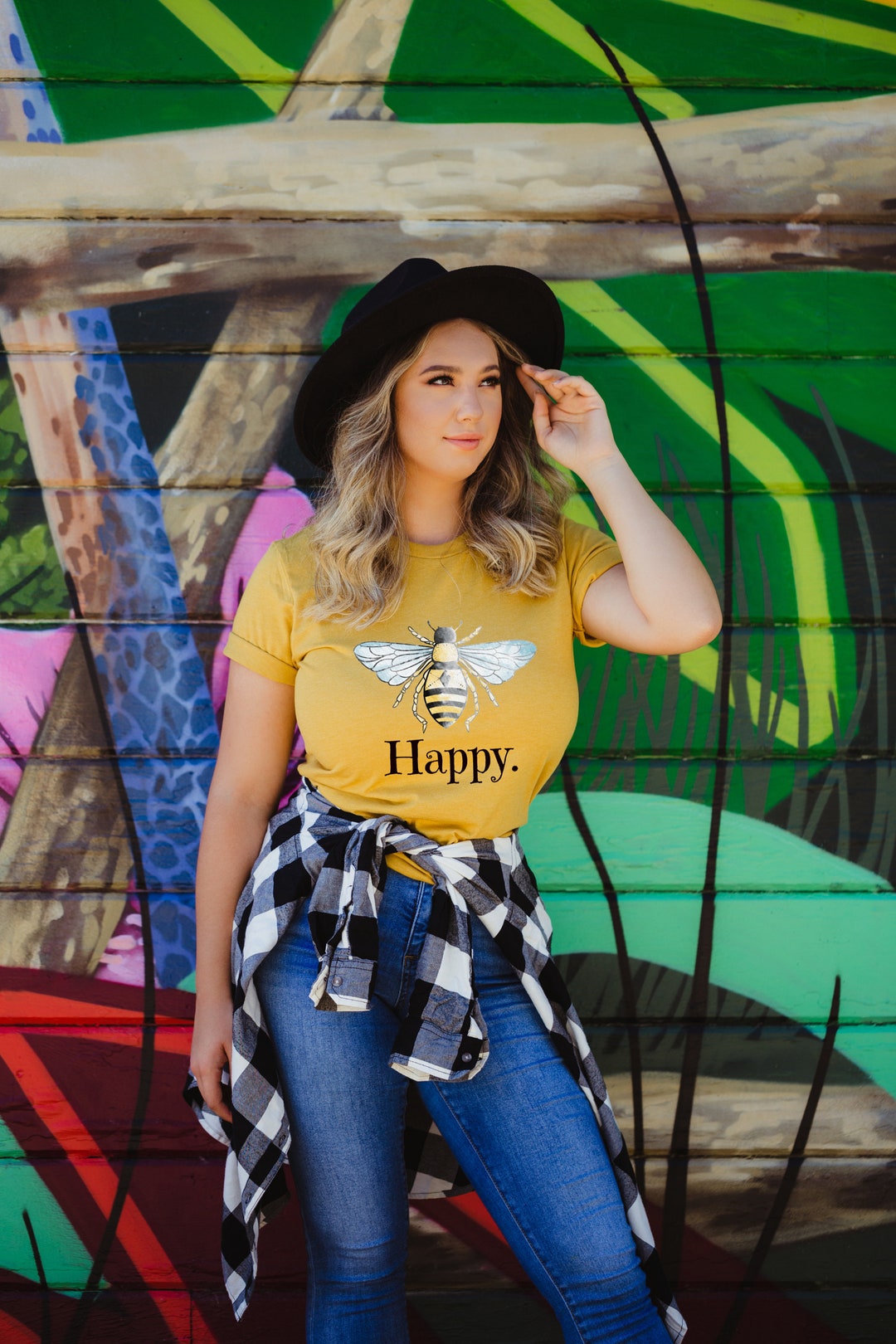 BEE Happy T-shirt | Honey Bee Shirt | | Gift for Her | Easter Shirt ...