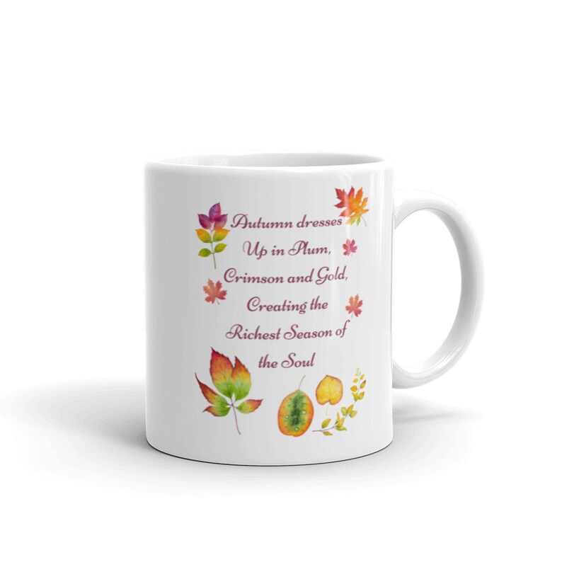 Fall Mug | Inspiring Quote About Autumn | Seasonal Mug | Modern Coffee ...