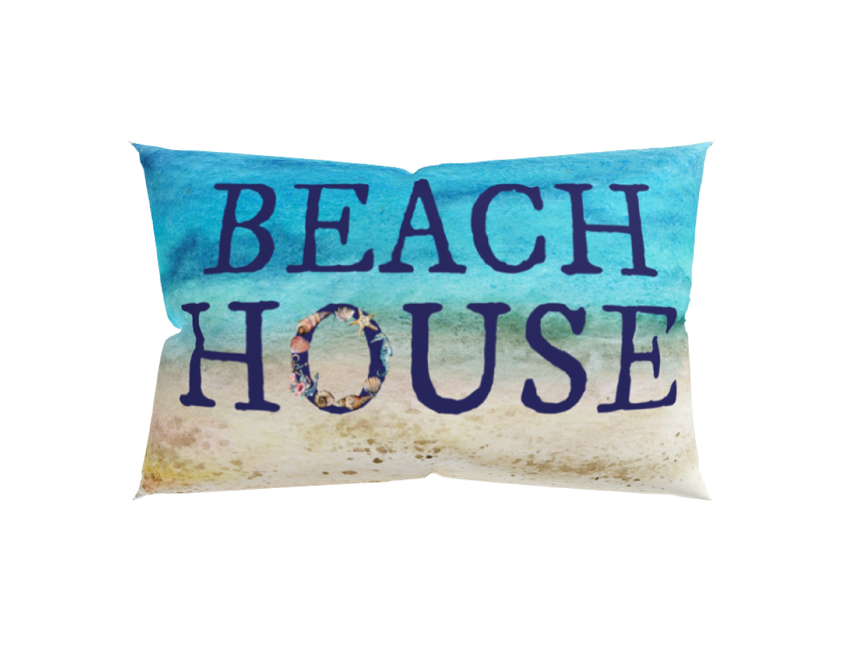 BEACH HOUSE Decor Pillow Watercolor Ocean Throw Pillow - Etsy
