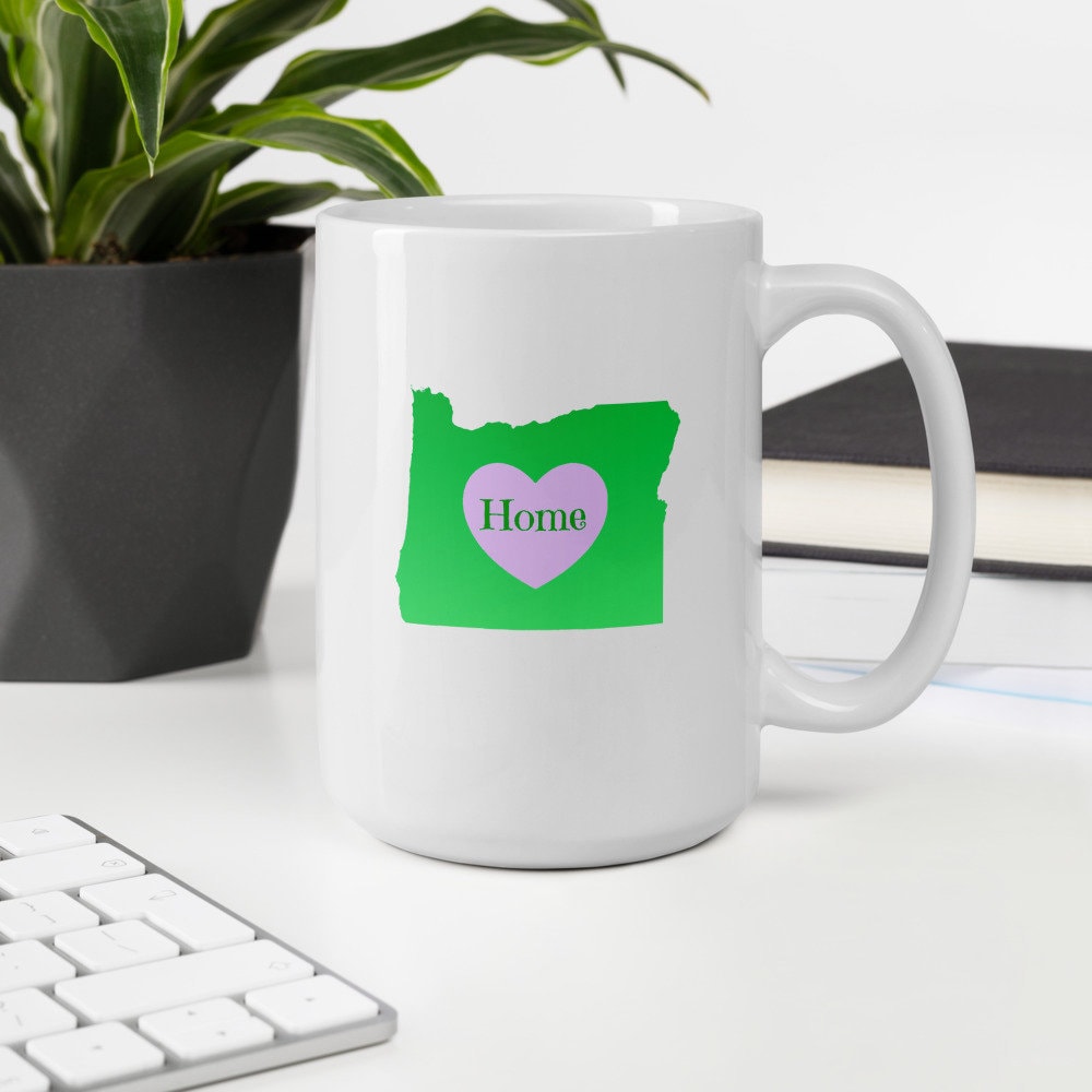 Oregon Home Heart Mug I Love Oregon Coffee Mug Great Gift - Etsy