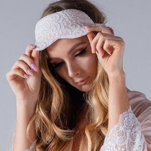 Blush Full Lace Eye Mask, Eye Masks, Soft Eye Masks, Silk Eye Mask ...