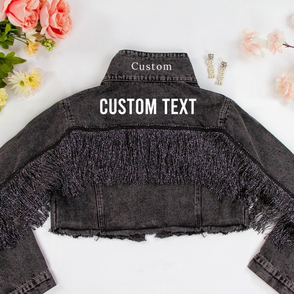 Black Fringe Jacket - Etsy