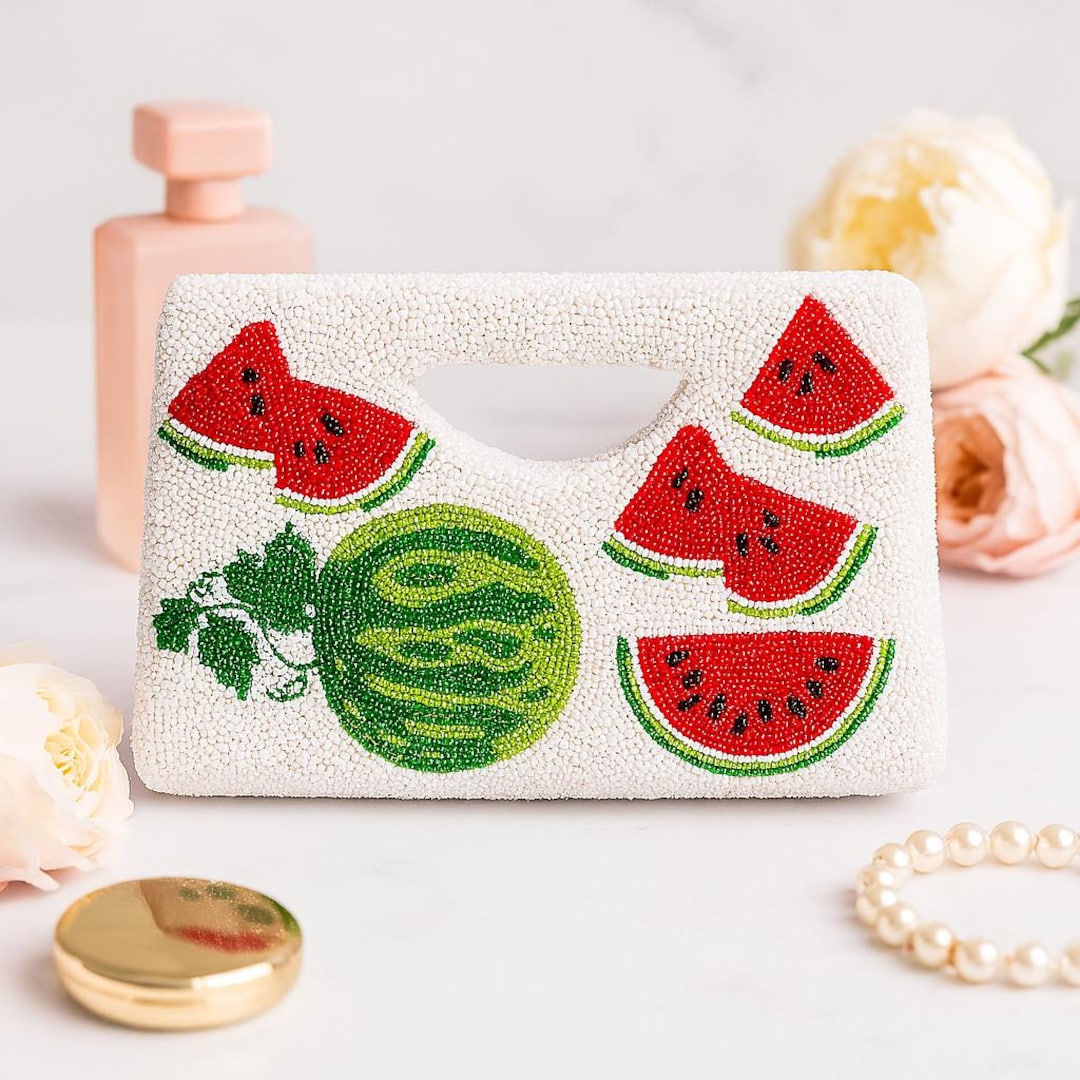 Watermelon Purse, Watermelon Beaded Purse, Fruit Purse, Watermelon ...