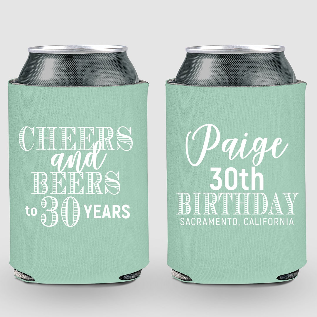 Personalized Can Coolie, Custom Can Coolers, Birthday Party Coolies ...