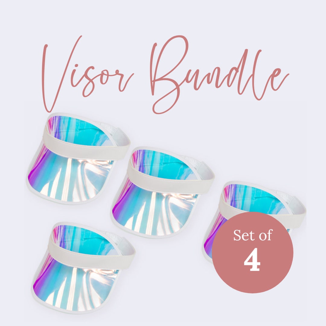 Bachelorette Party Visor Bundle, Bridal Party Visor Bundle, Bridesmaid Visors, Custom Visor ...