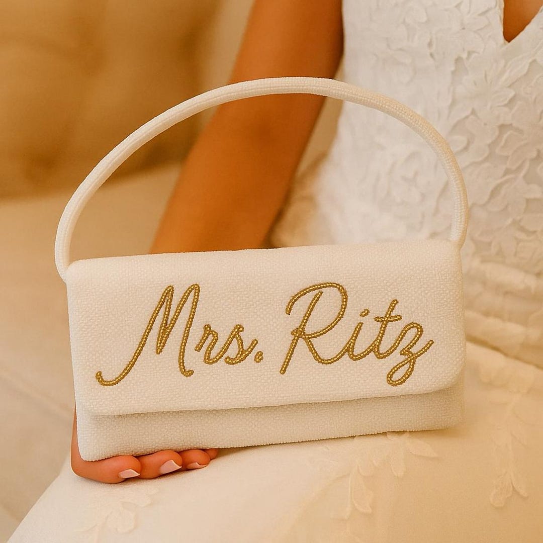 Personalized Bridal Clutch, Custom Wedding Clutch, Bride Name Clutch ...
