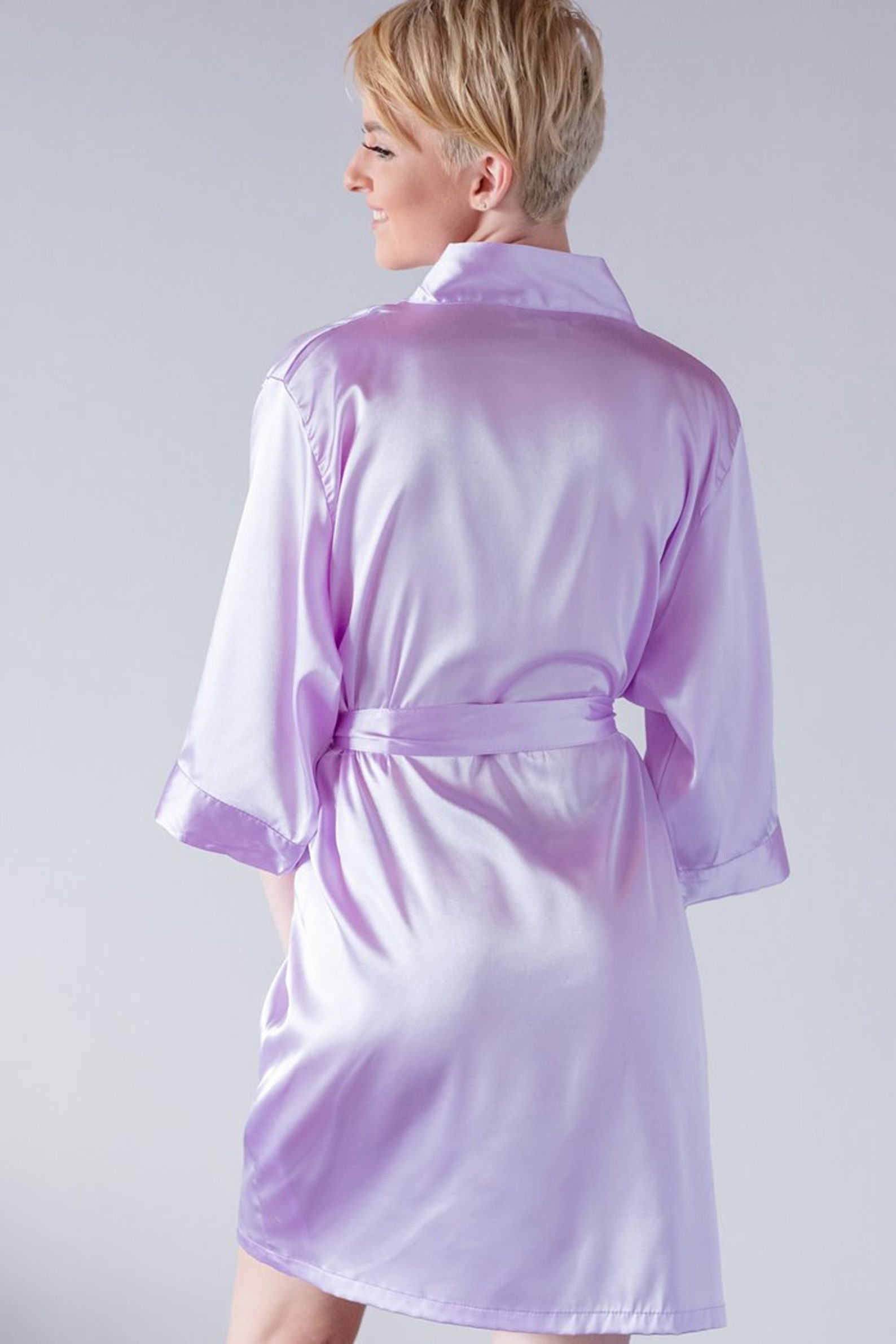 Lavender Flower Girl Robes Personalized Satin Robes Custom - Etsy