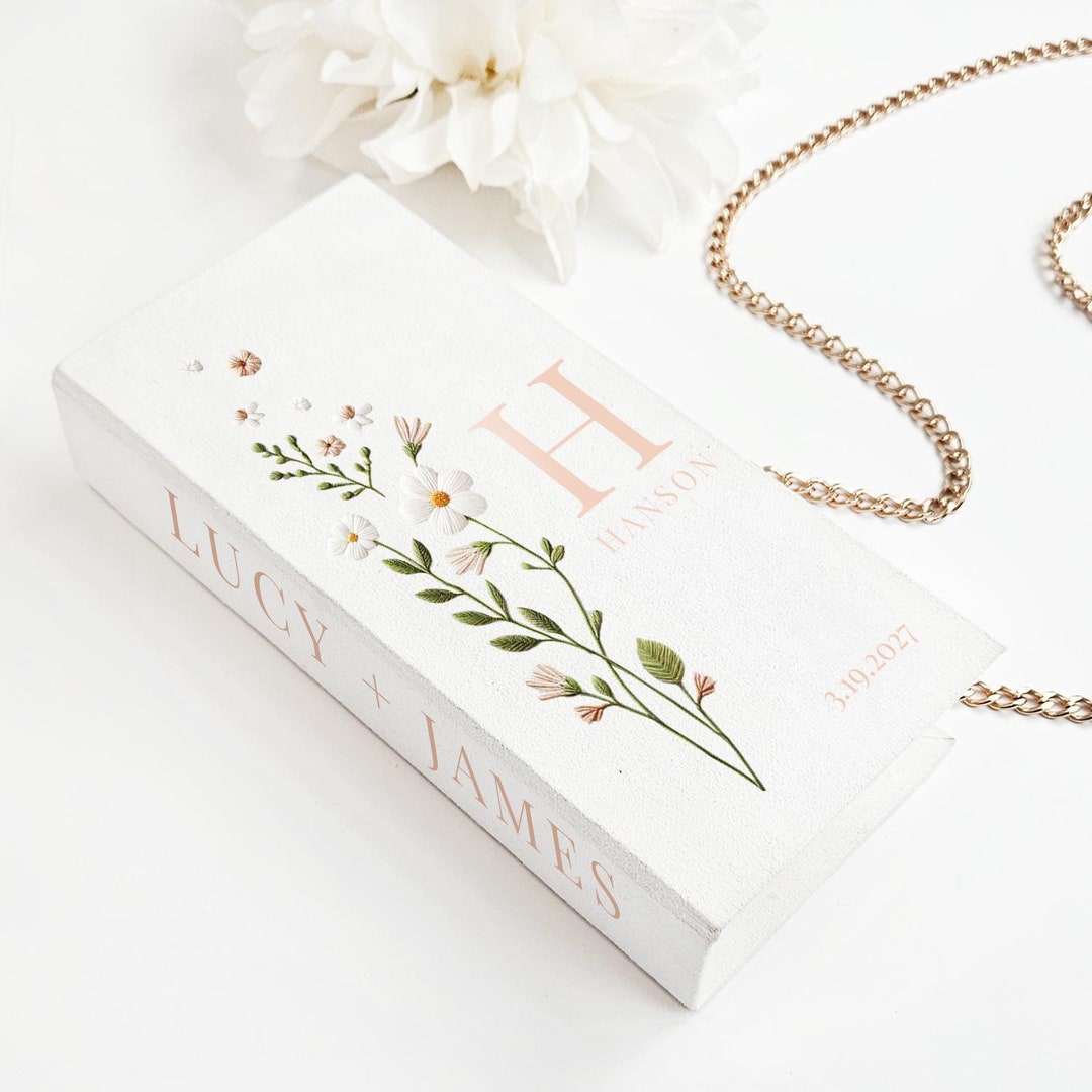 Custom Embroidered Book Clutch, Personalized Storybook Purse ...