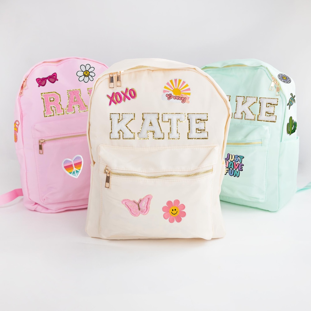 Sewn on Patches Personalized Kids Backpack, Customizable Childrens ...