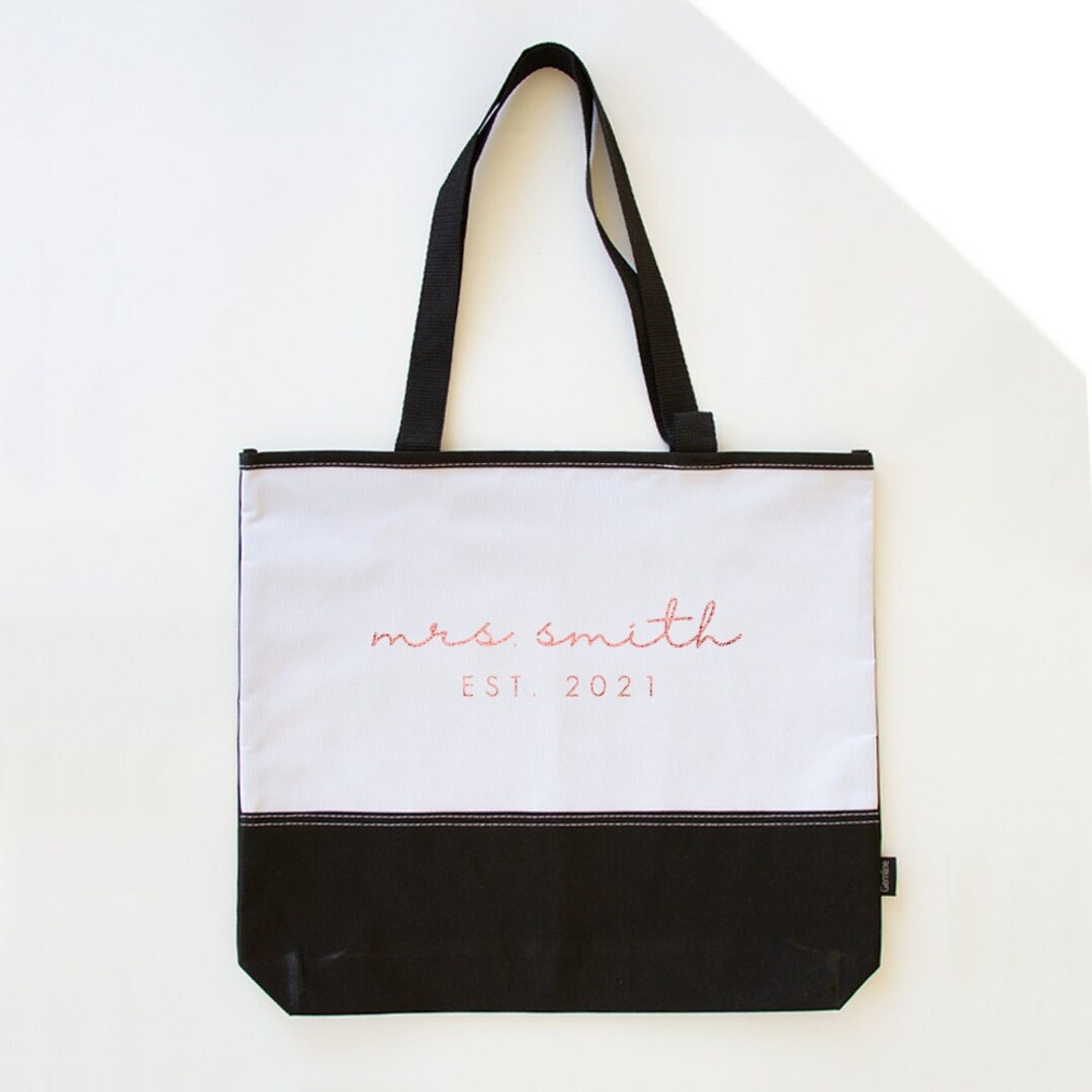 Custom Monogram Encore Tote Bag, Personalized Monogram Encore Tote Bag ...