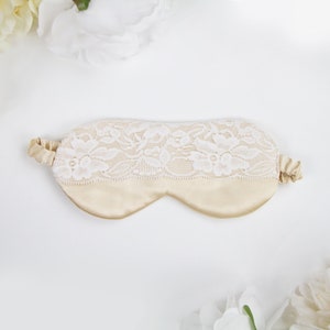 Champagne Half Lace Eye Mask, Eye Masks, Soft Eye Masks, Silk Eye Mask ...