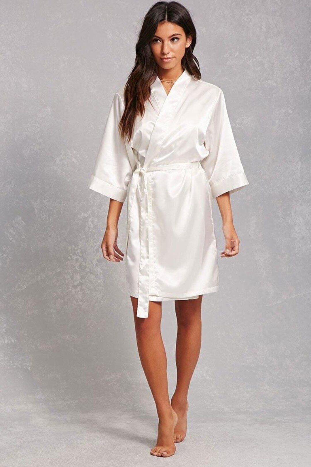 Ivory Bridesmaid Robes | Personalized Satin Robes | Custom Satin Robes ...