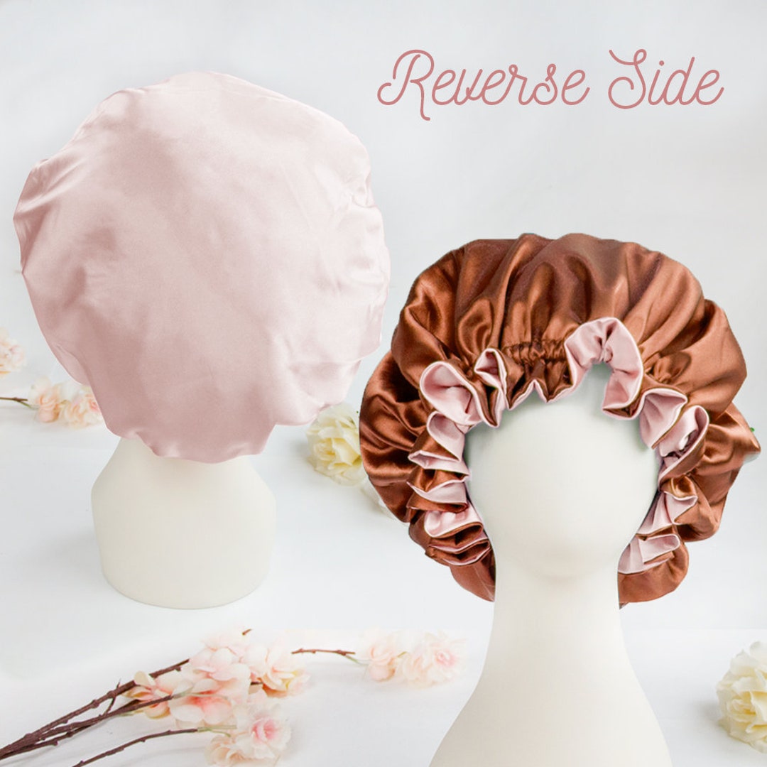 Reversible Satin Bonnet for Women, Sleep Bonnet for Women, Curly Hair ...