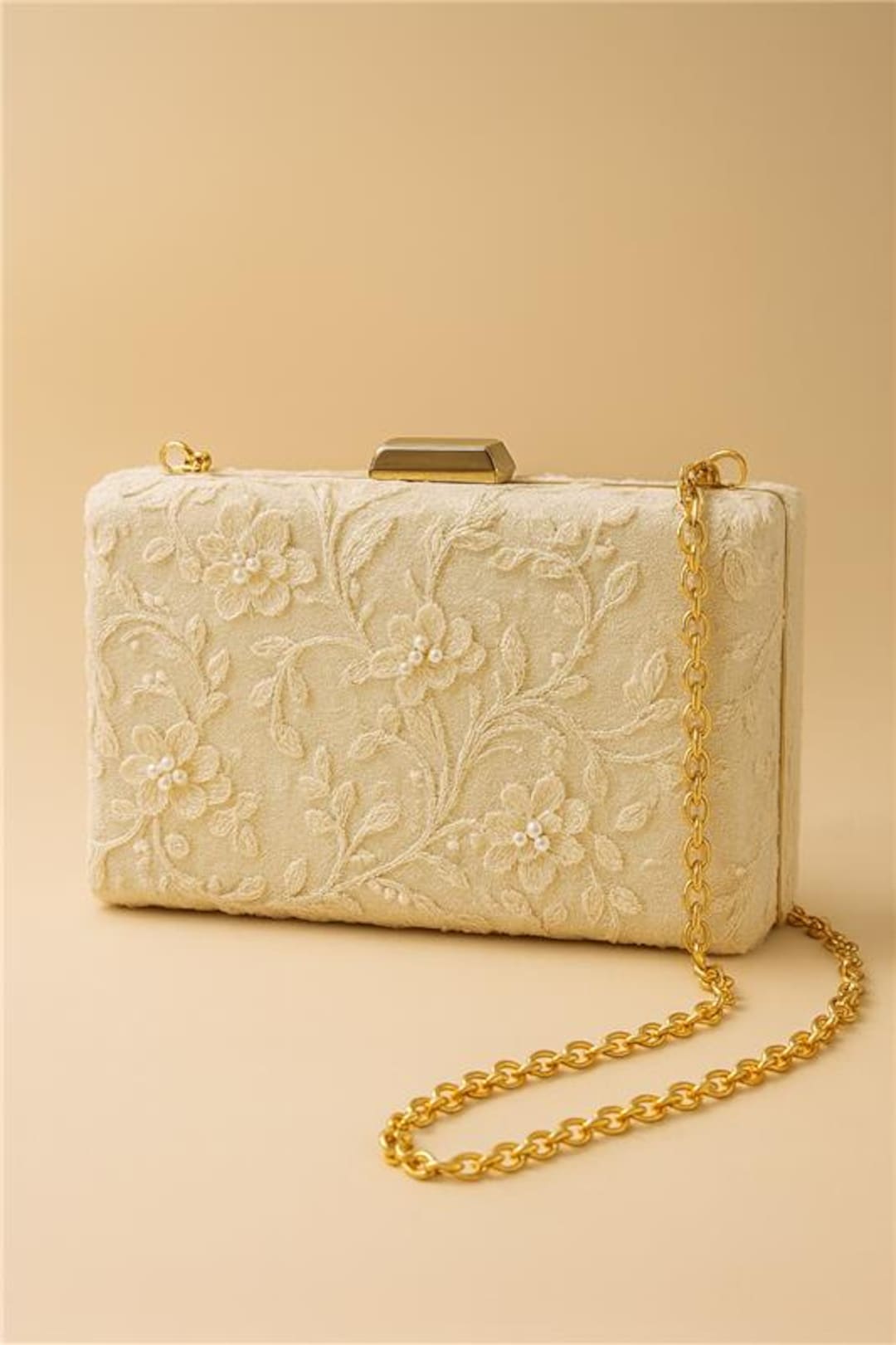 Bridal Clutch, Embroidered Wedding Bag, Lace Evening Purse, Ivory ...