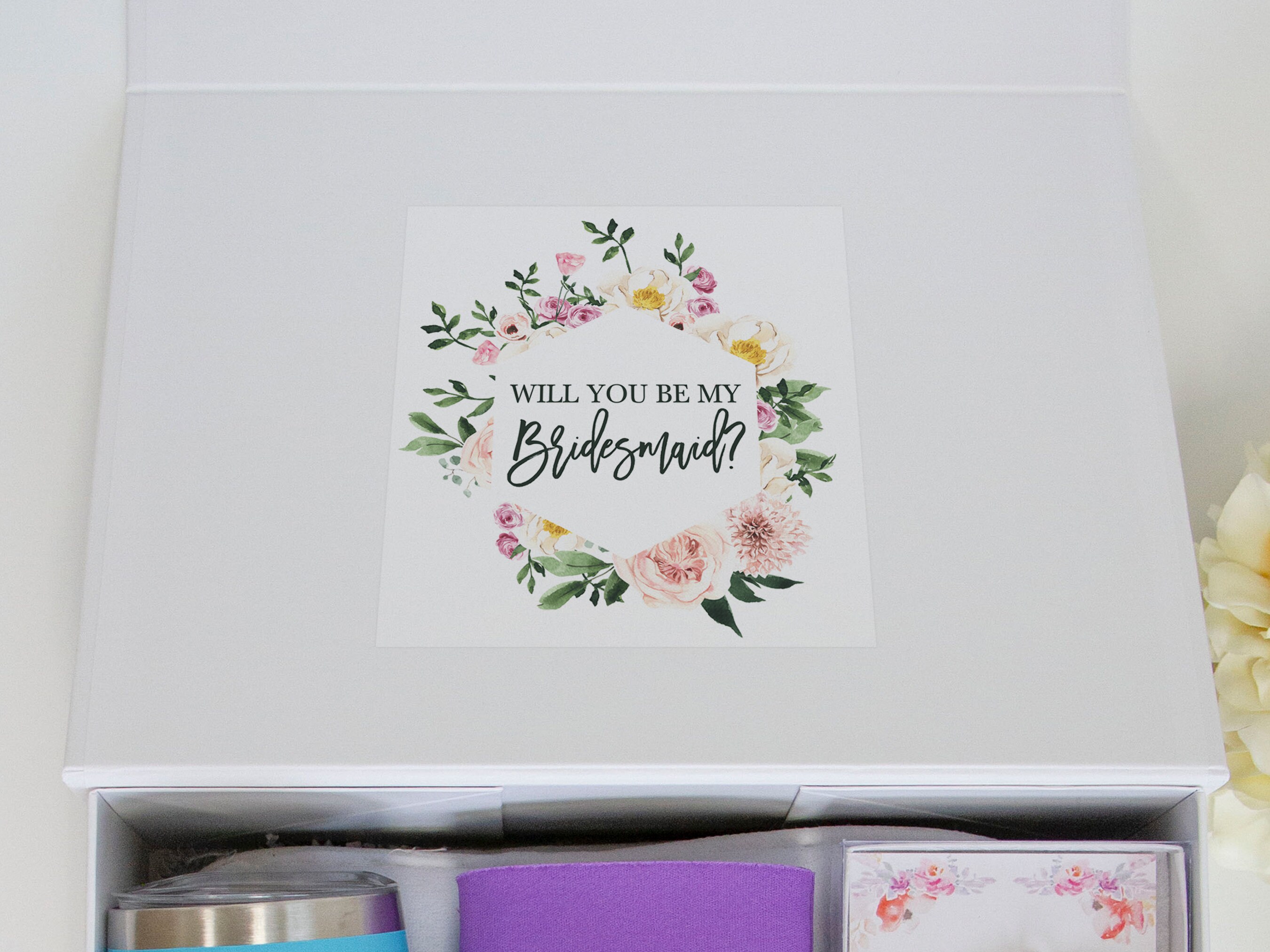 Flower Girl Proposal Sticker DIY Flower Girl Box Flower Girl | Etsy