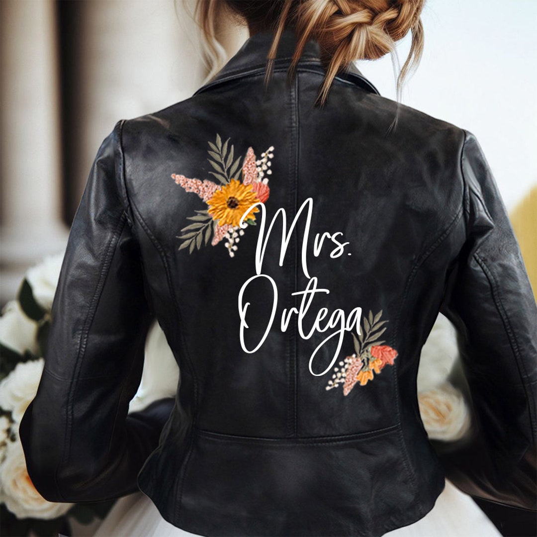 Customized Jacket, Custom Mrs Jacket, Custom Bride Leather Jacket ...