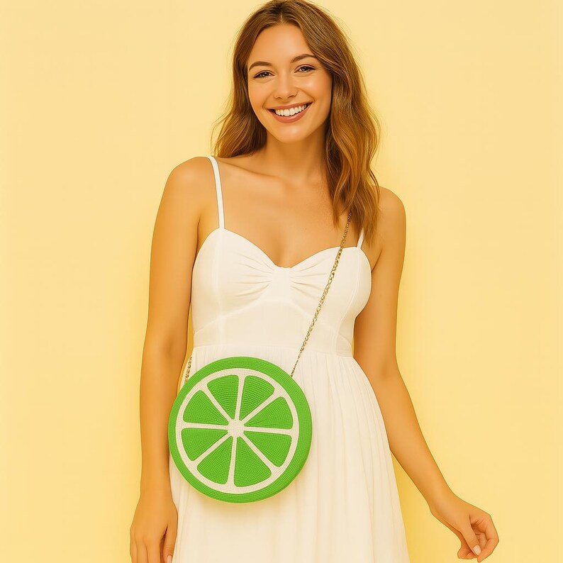 Lime Purse, Beaded Lime Bag, Beaded Citrus Purse Gift, Handmade Beaded ...