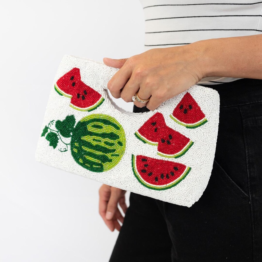 Watermelon Purse, Watermelon Beaded Purse, Fruit Purse, Watermelon ...