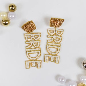 Mrs. Earrings, Mrs. Beaded Earrings, Bride Earrings, Bridal Earrings ...