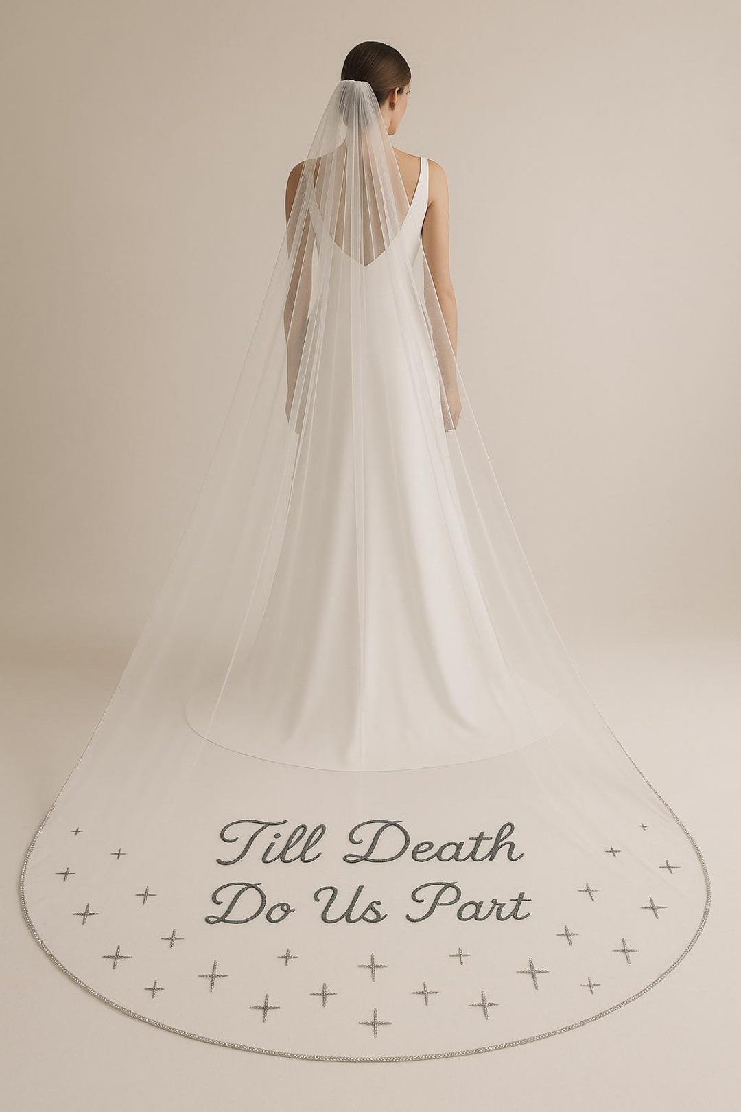 Custom Veil for Bride, Bride Personalized Veil, Veil With Name, Name ...