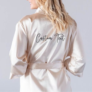 Custom Bridesmaid Robes, Personalized Satin Robes, Customized Bridal ...
