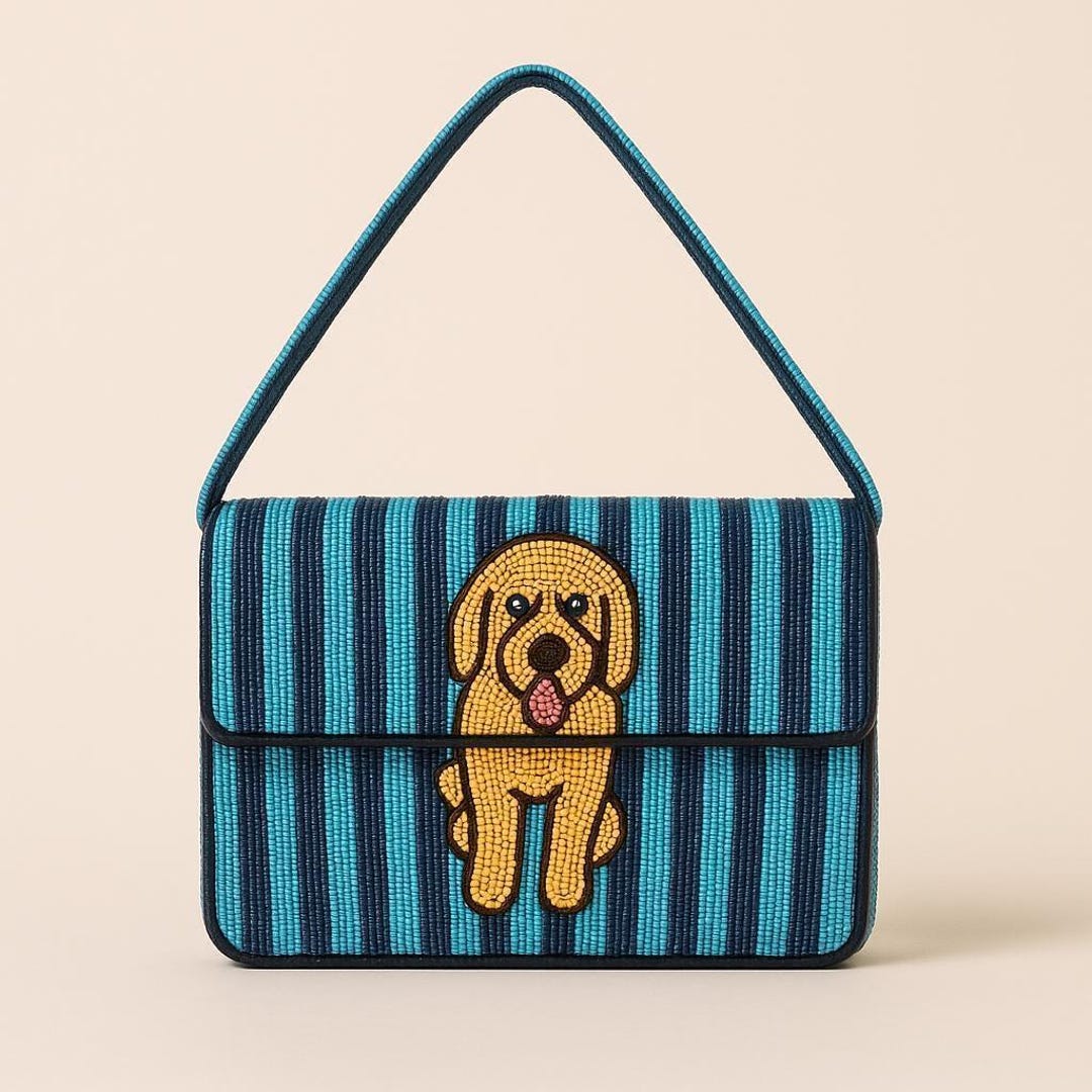 Dog Purse, Cute Dog Bag, Cartoon Dog Handbag, Beaded Dog Purse, Pet ...