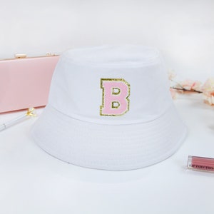 Patch Letters Bucket Hat, Custom Patch Letters Bucket Hat, Personalized ...