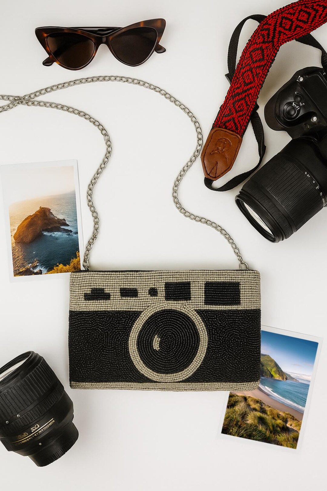 Camera Purse, Beaded Camera Bag, Novelty Photographer Purse, Statement ...