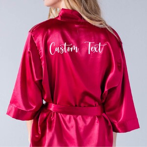 Custom Bridesmaid Robes, Personalized Satin Robes, Customized Bridal ...