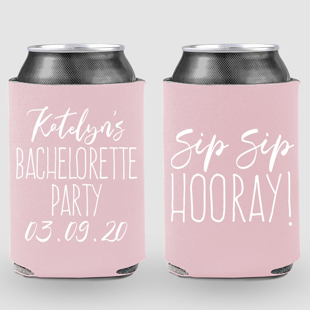 Sip Sip Hooray Personalized Wedding Can Coolers Can Cooler - Etsy