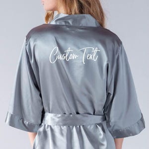 Custom Bridesmaid Robes, Personalized Satin Robes, Customized Bridal ...