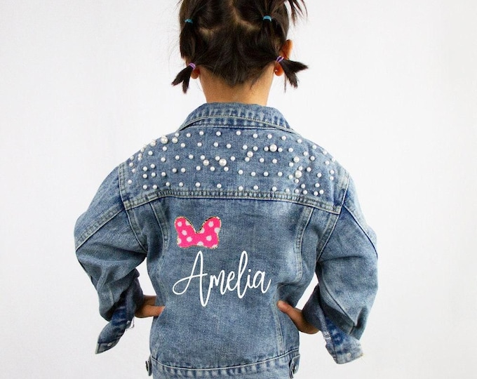 Blue Denim Jacket, Personalized Denim Jacket With Crown Patch, Custom ...