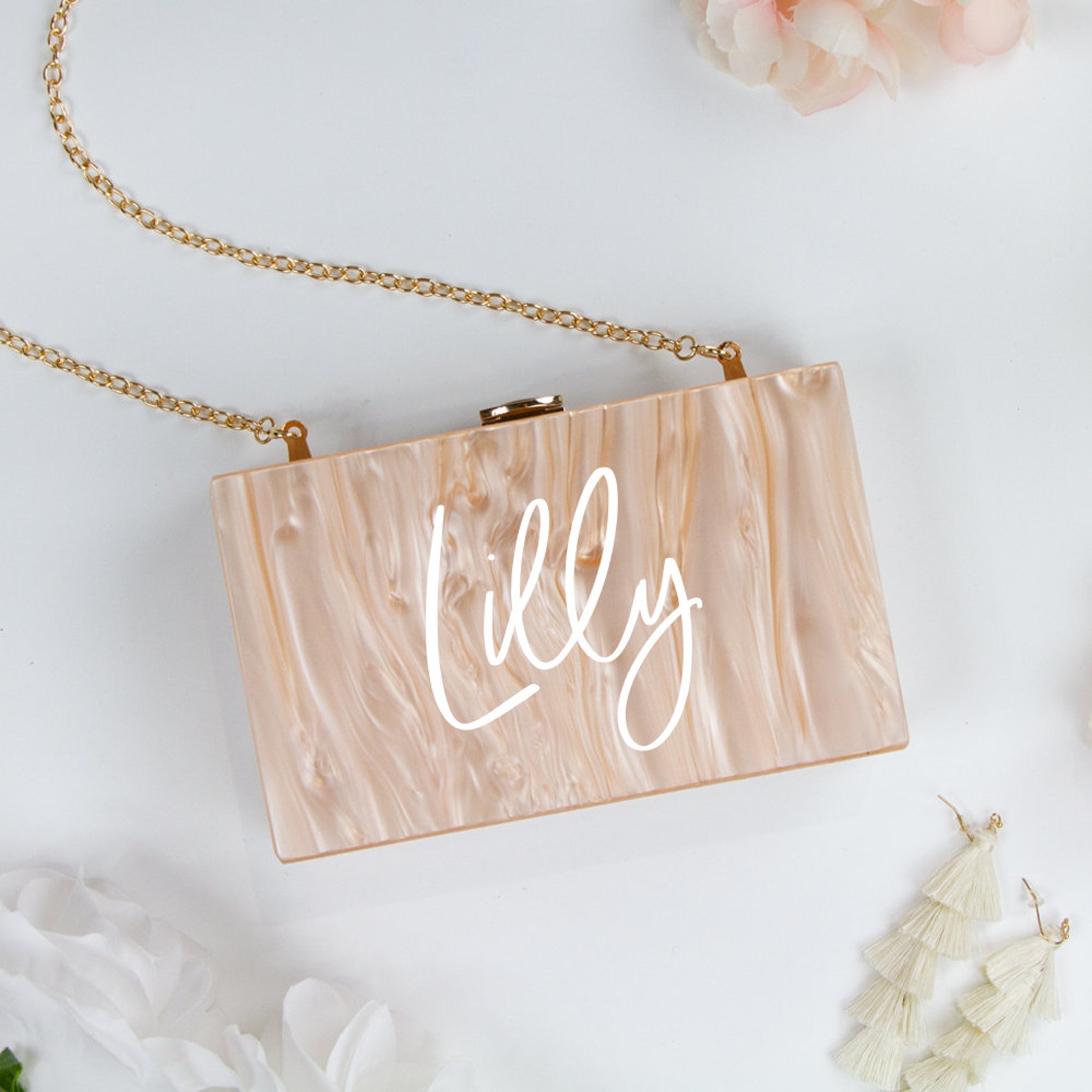 Marbled Acrylic Box Clutch Gifts, Personalized Clutch Bags, Wedding ...
