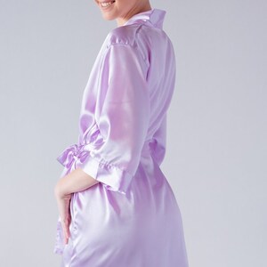 Lavender Flower Girl Robes Personalized Satin Robes Custom Satin Robes ...