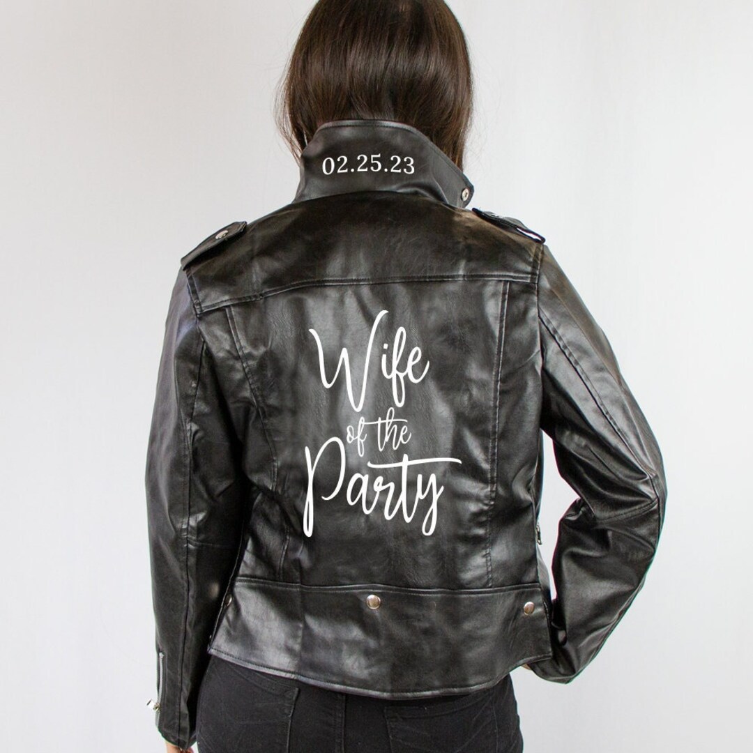 Wife Leather Jacket, Bride Jacket, Custom Jacket Gift, Personalized ...