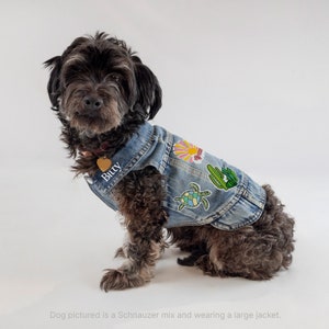 Dog Denim Jacket, Custom Dog Denim Vest, Personalized Dog Jean Jacket ...