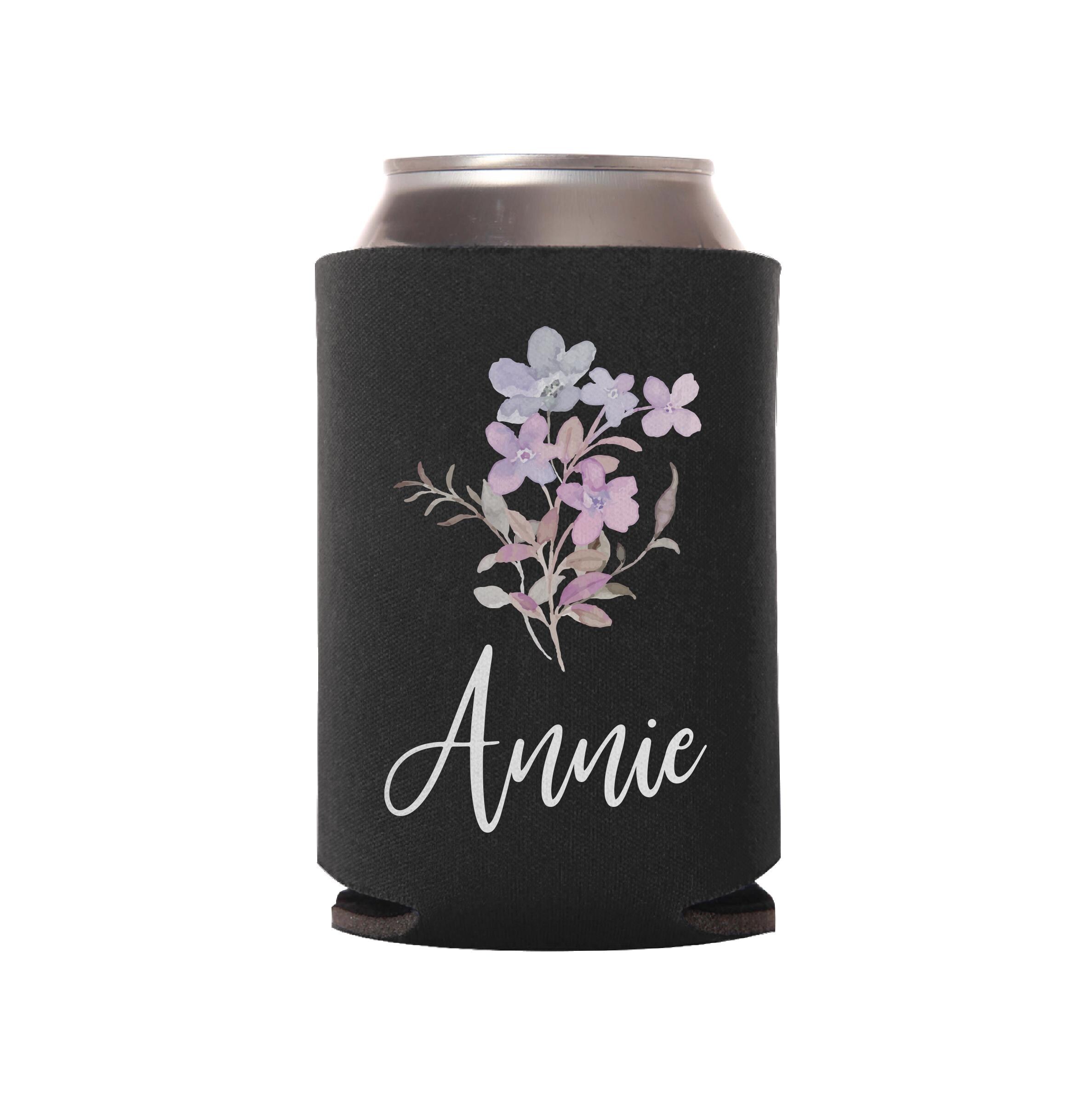Custom Floral Can Coolers, Personalized Cooler, Wedding Can Cooler ...