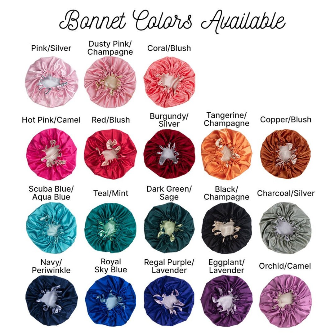 Reversible Satin Bonnet for Women, Sleep Bonnet for Women, Curly Hair ...