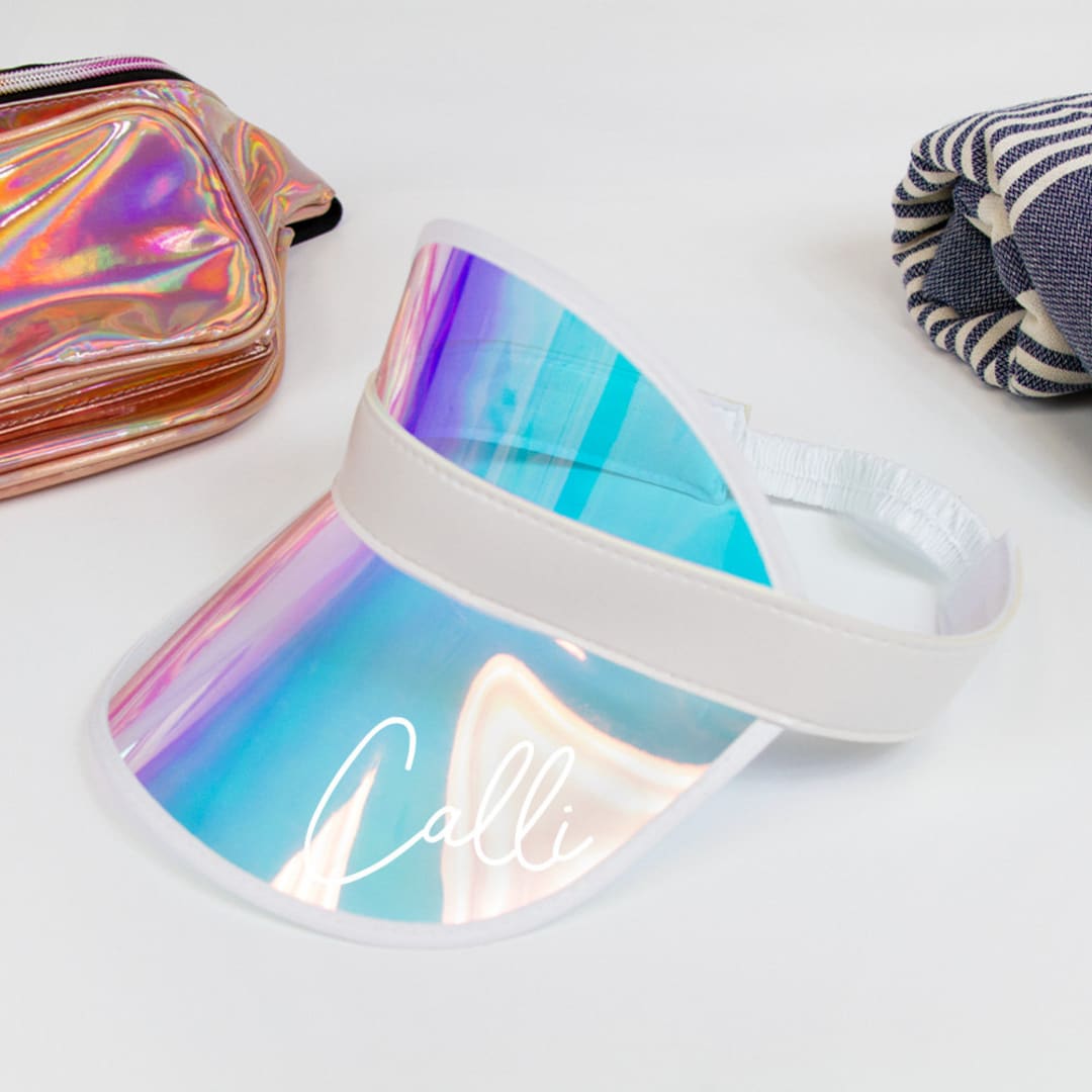 Custom Holographic Visor, Bachelorette Party Holographic Hat, Bridal ...