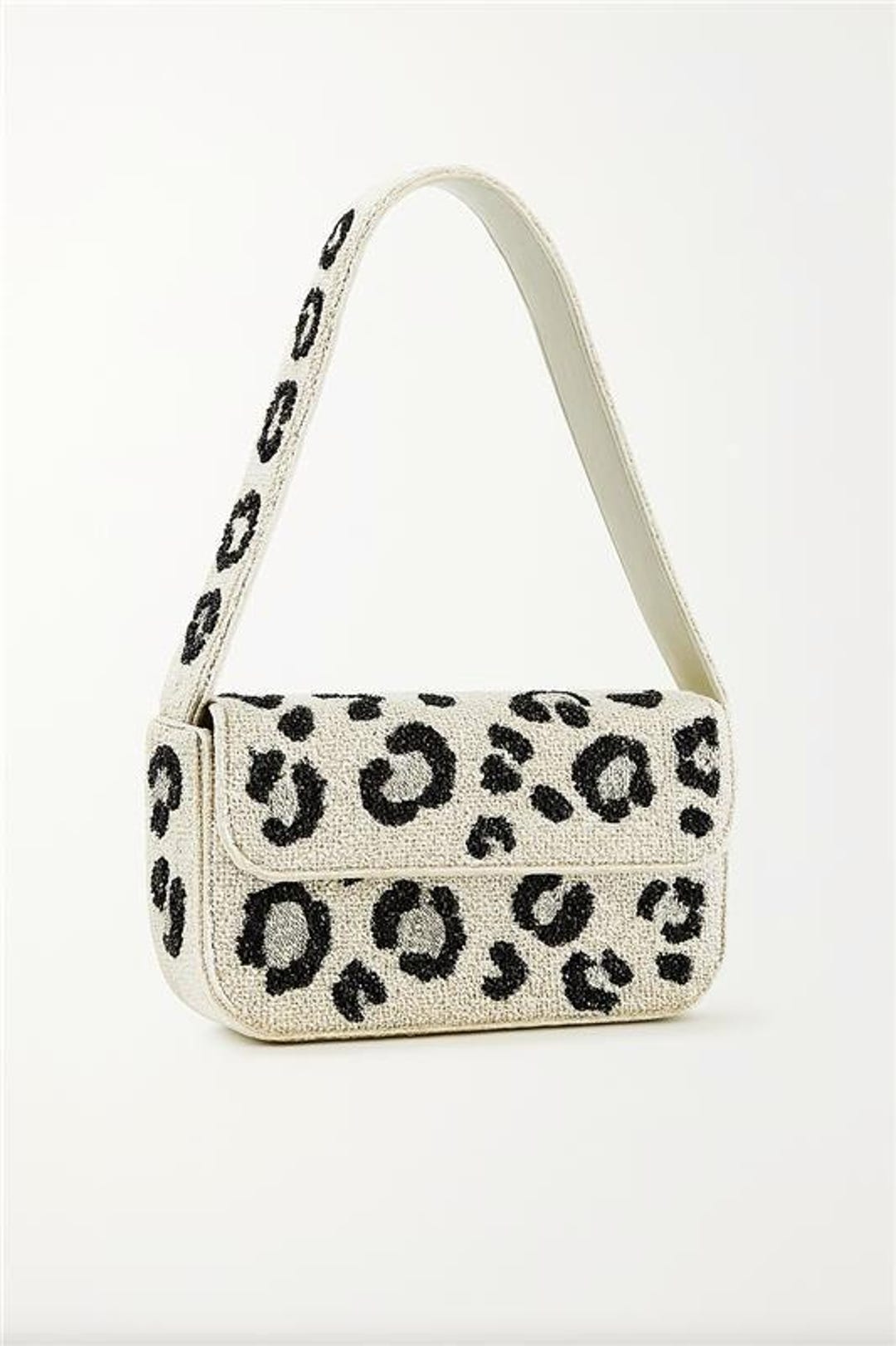 Beaded Cheetah Shoulder Bag, Cheetah Print Purse, Animal Print Handbags ...