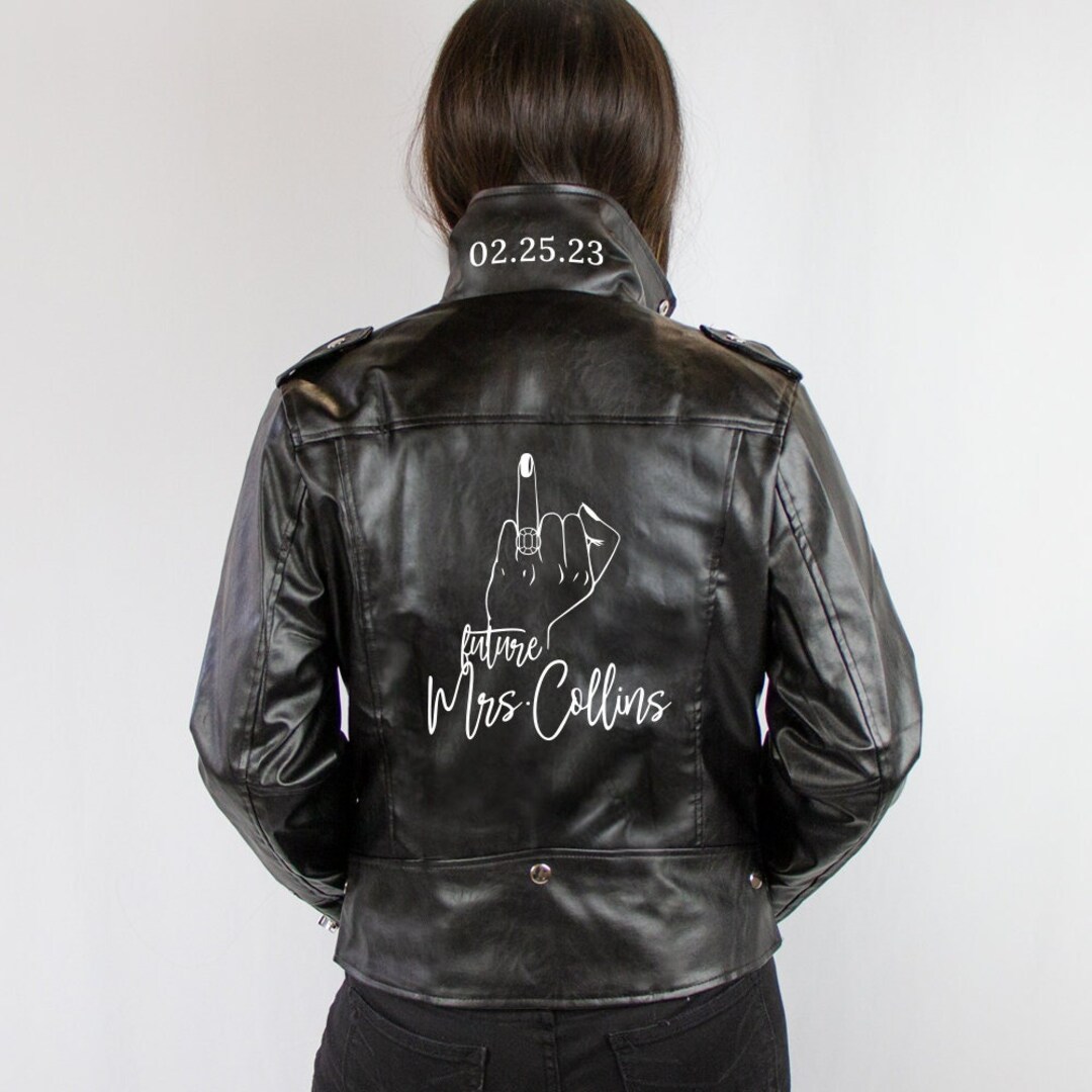 Custom Mrs Leather Jackets, Custom Bride Leather Jackers, Bachelorette ...