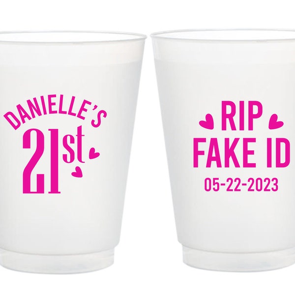 Personalized 21st Birthday Cups Girl - Etsy