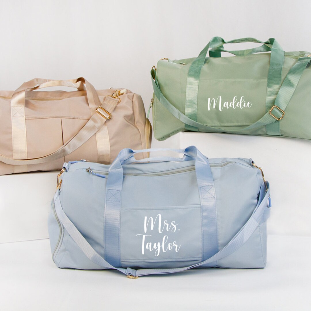 Custom Bridesmaid Duffle Bag Gift, Personalized Duffle Bag, Overnight ...