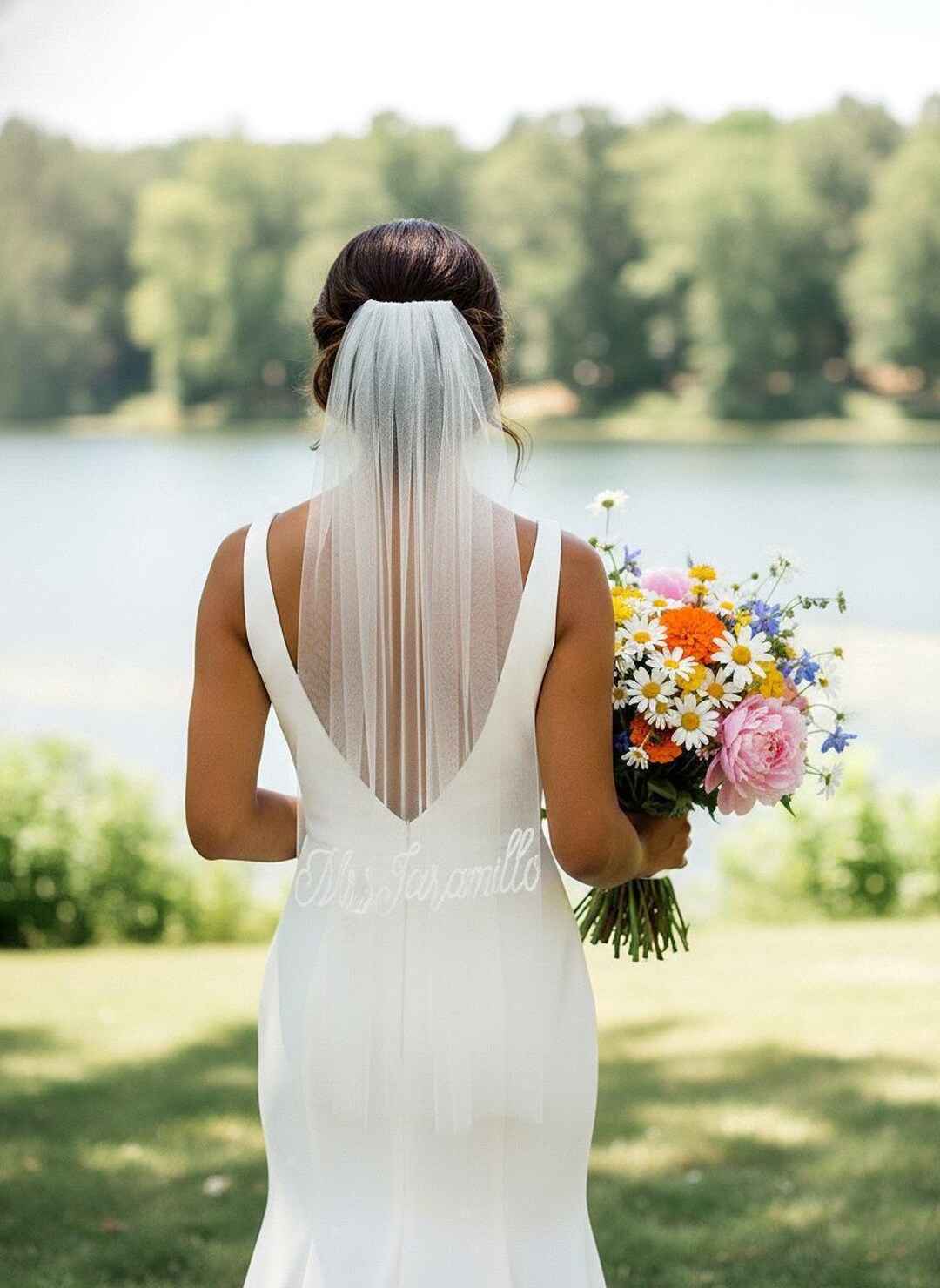 Custom Bridal Veil, Personalized Veil, Wedding Veil With Name ...