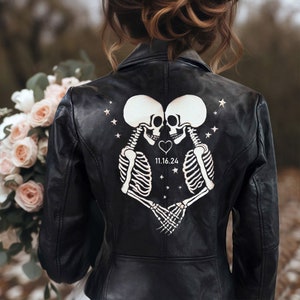 Custom Leather Jacket Embroidery, Tailored Embroidered Leather Jacket ...
