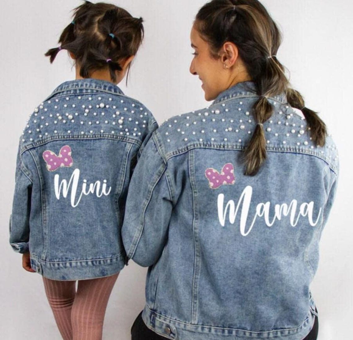 Blue Pearl Denim Jacket, Mama, Mini, Mother Daughter, Jean Jacket ...