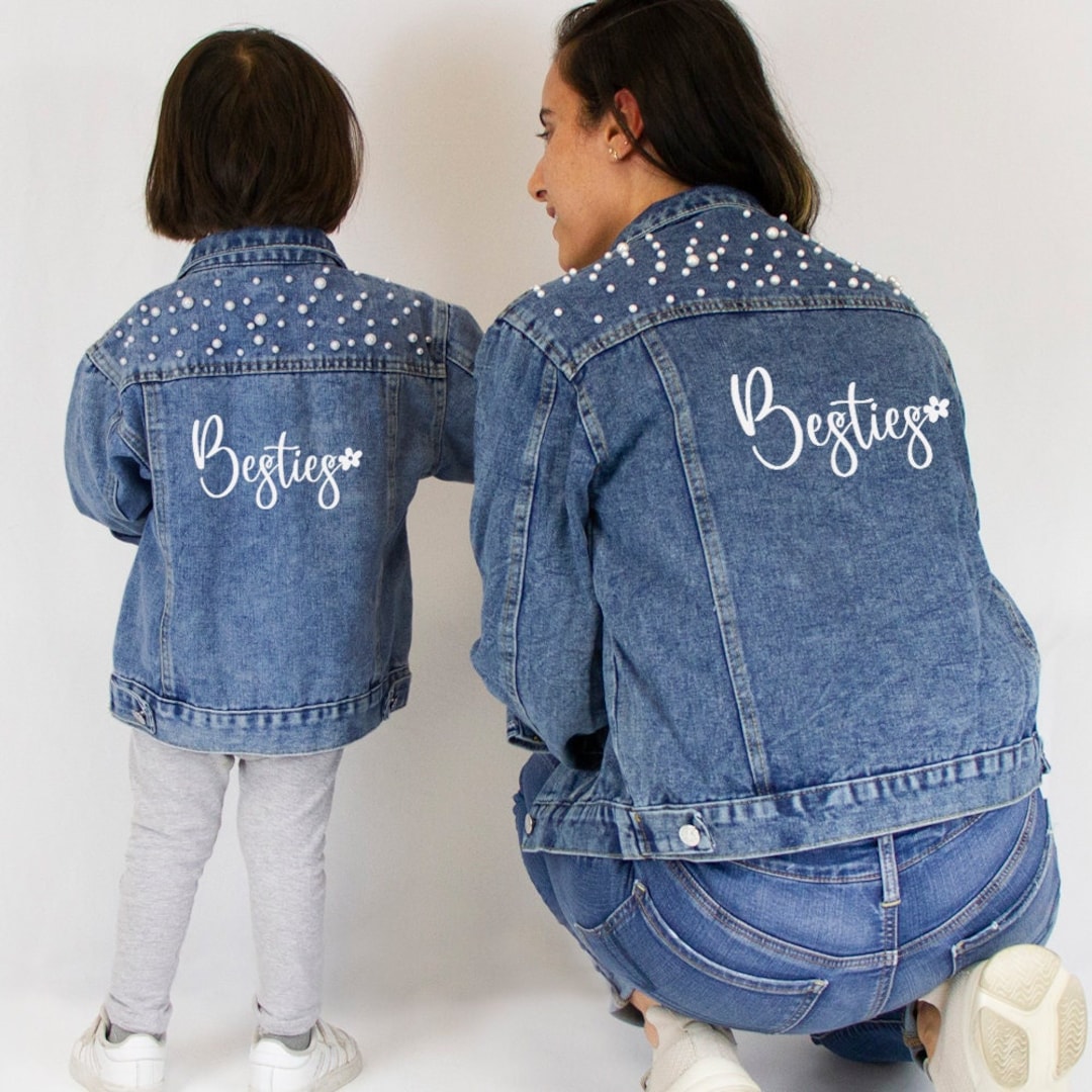 Blue Pearl Mom and Daughter Denim Jacket, Denim Jacket, Mama Mini Jean ...