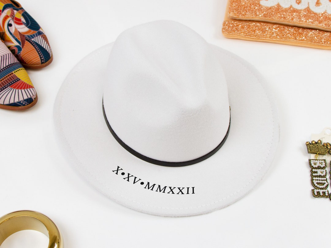Wedding Fedora Hat, Wedding Hat Gifts, Bachelorette Party Hats, Bridal ...